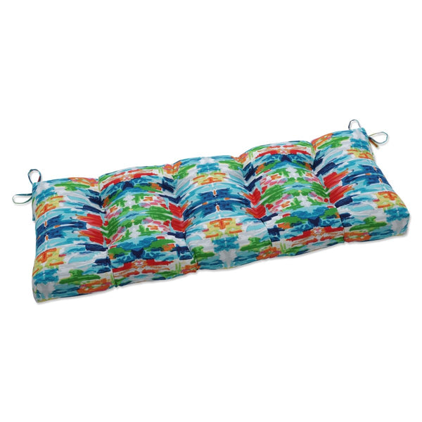 Abstract Reflections Multi Tufted Bench/Swing Cushion 48 inch - Pillow ...
