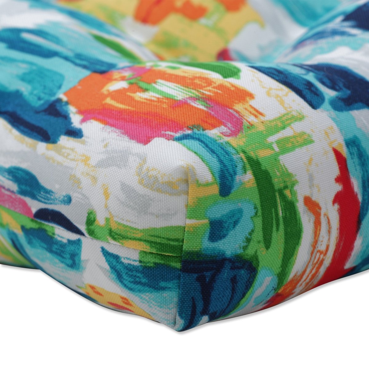 Abstract Reflections Multi Wicker Seat Cushion (Set Of 2) - Pillow Perfect