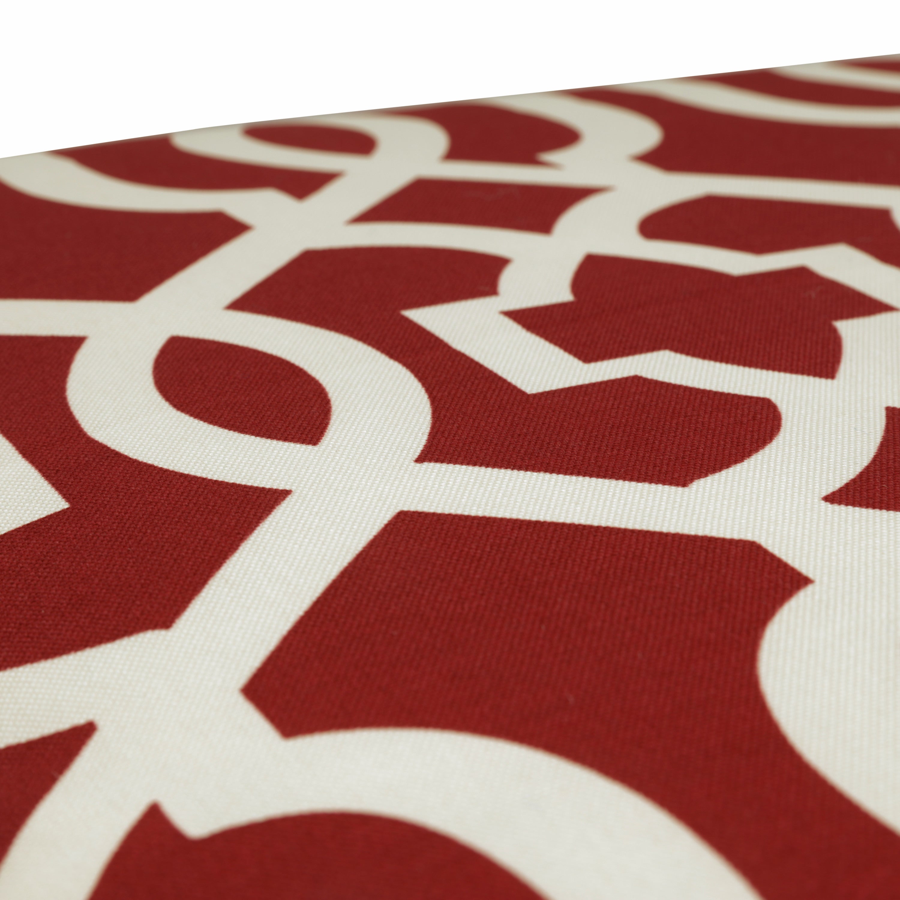 Outdoor/Indoor New Geo Red Bench Cushion - Pillow Perfect