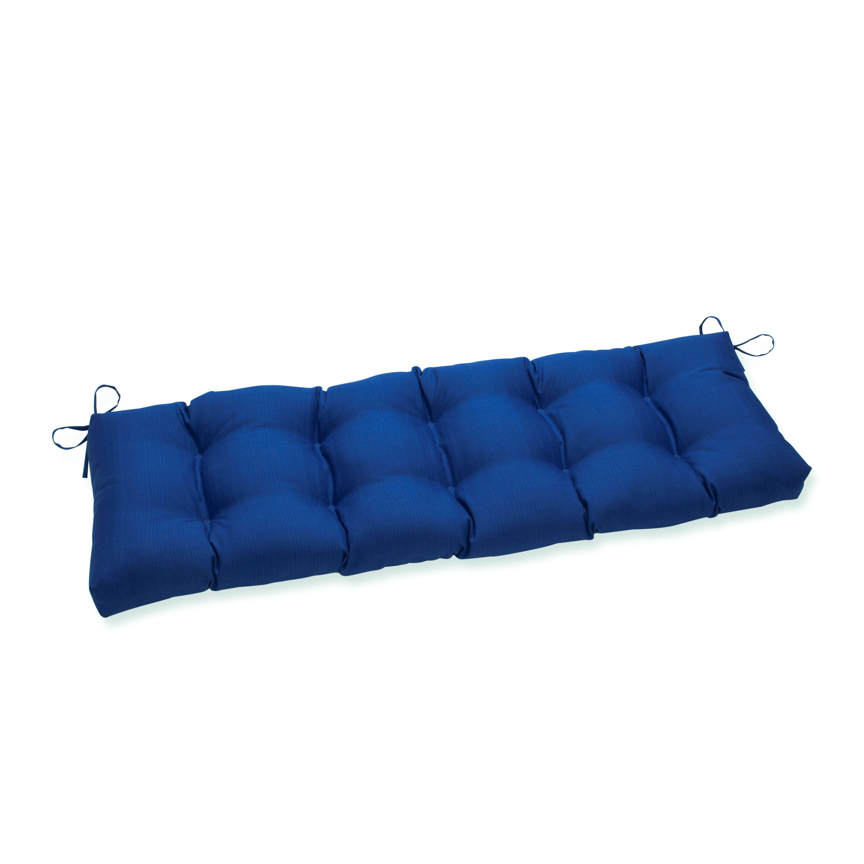 Outdoor/Indoor Fresco Blue 60" Blown Bench - Pillow Perfect