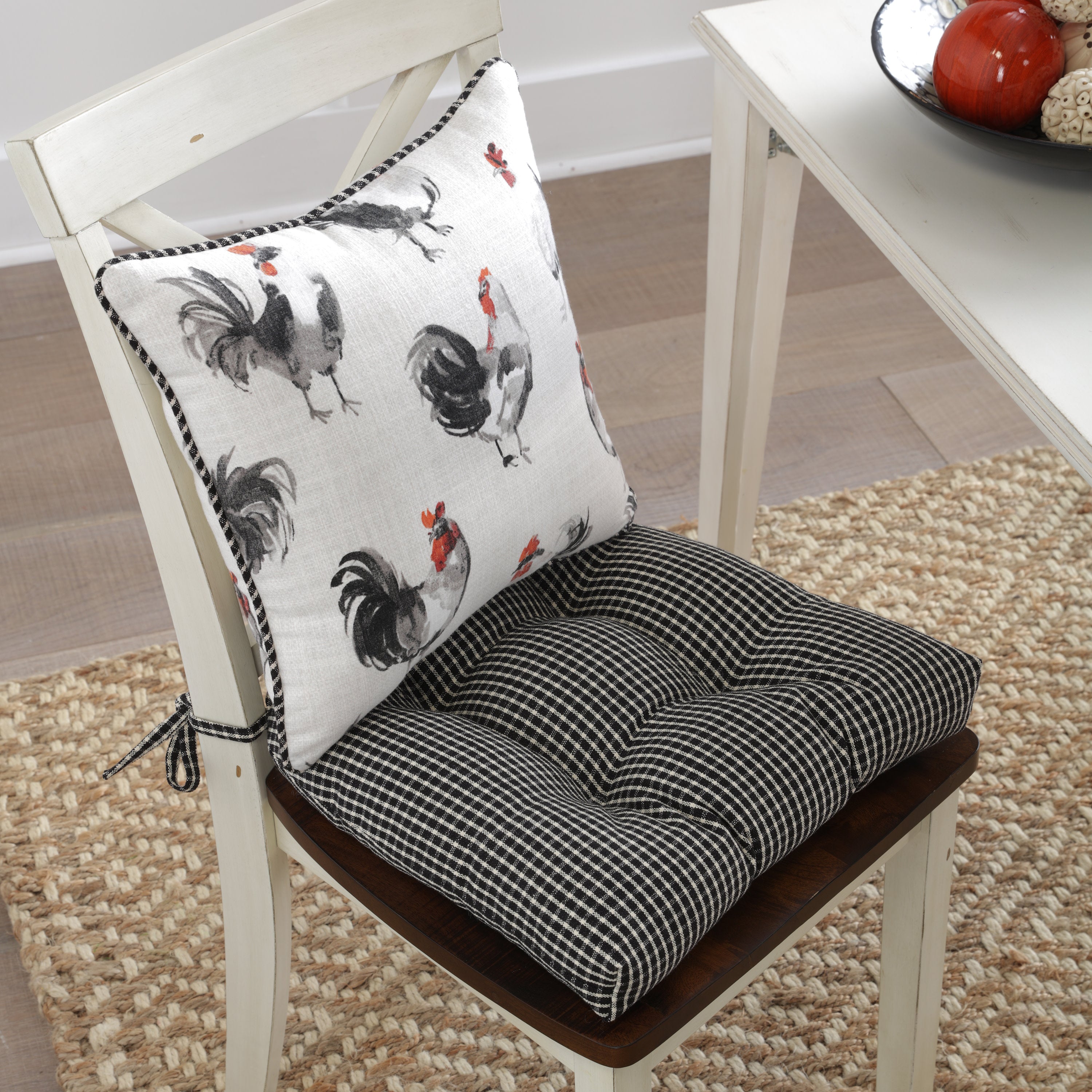 Roe Licorice Reversible Chair Pad (Set Of 2) - Pillow Perfect