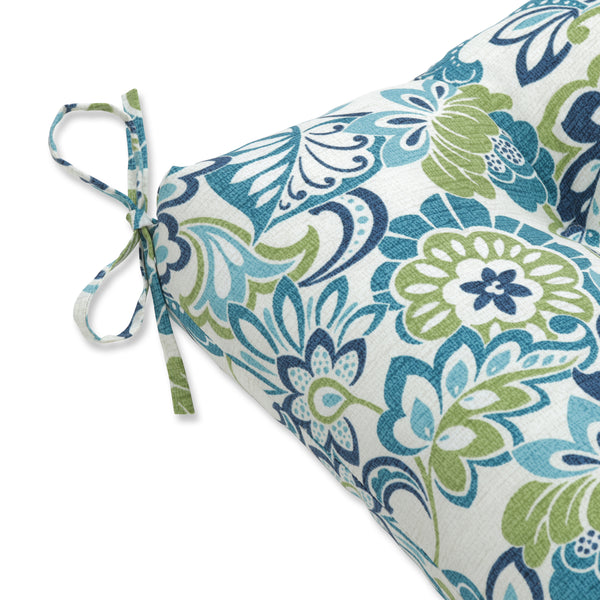 Outdoor/Indoor Zoe Mallard Blue 44" BLOWN BENCH 44 in. L X 18 in. W X 5 ...