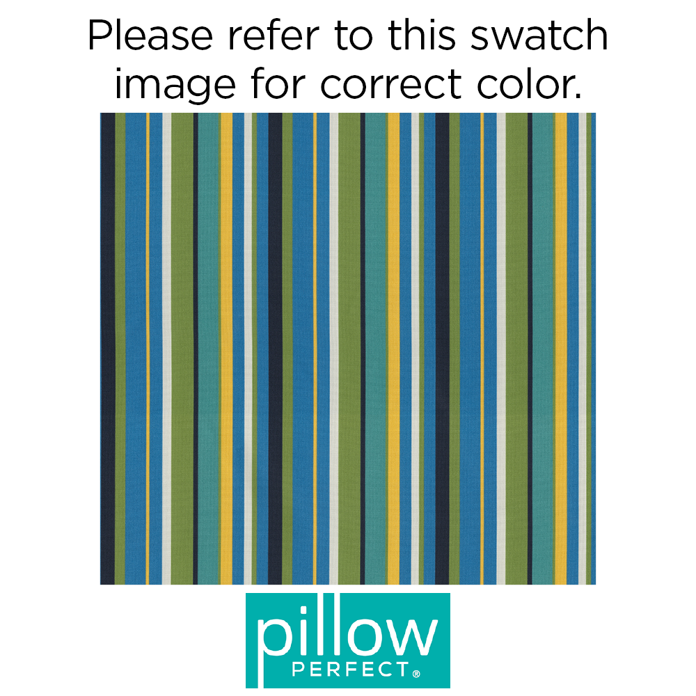 Topanga Stripe Lagoon Bench Cushion - Pillow Perfect
