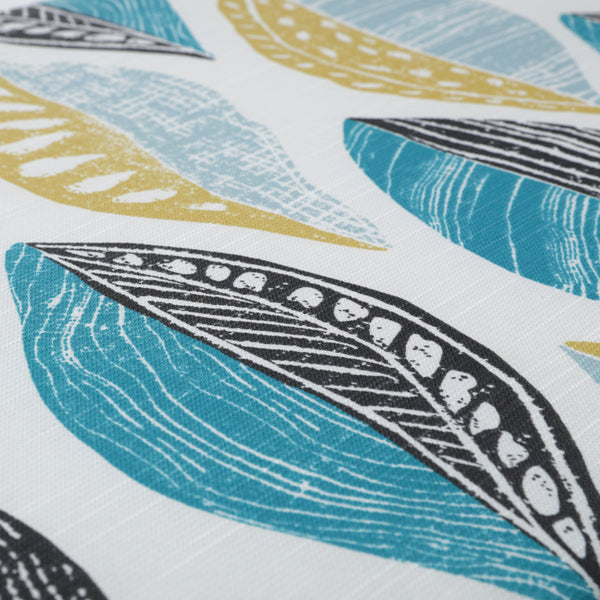 Outdoor/Indoor Leaf Block Teal/Citron Wicker Seat Cushion (Set Of 2) 19 ...