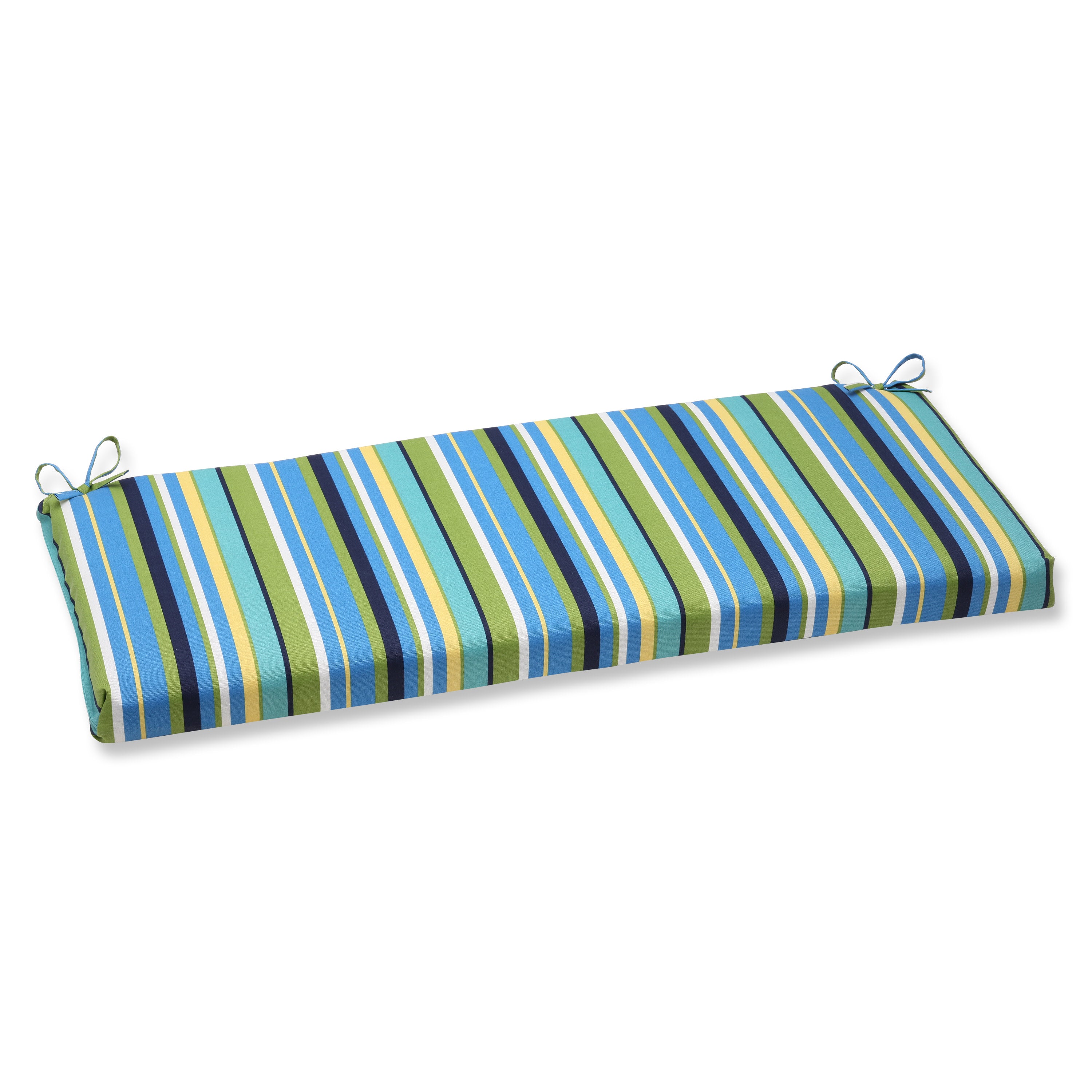 Topanga Stripe Lagoon Bench Cushion - Pillow Perfect