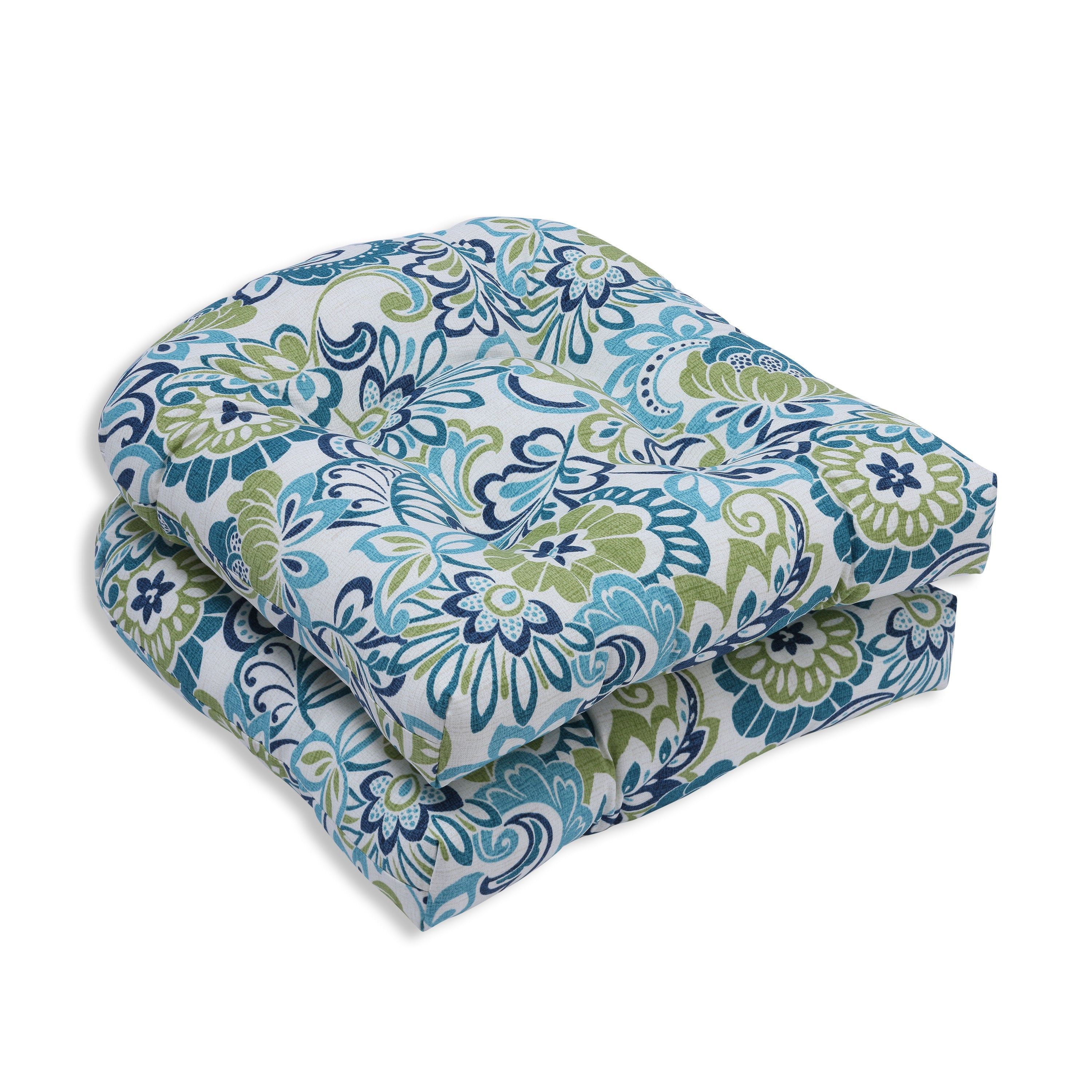Zoe Mallard Wicker Seat Cushion (Set Of 2) - Pillow Perfect